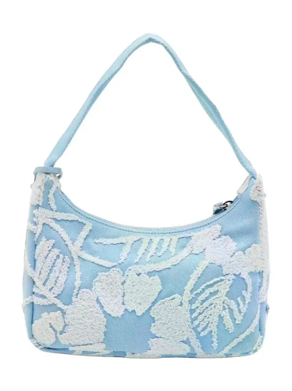 Prada Re-edition 2005 Embroidered Shoulder Bag - Blue