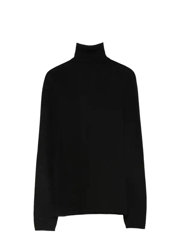 D.exterior Roll-neck Wool Sweater - Black