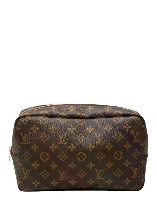 LOUIS VUITTON 1990 Monogram Trousses Toilette 28 Clutch Bag - Brown