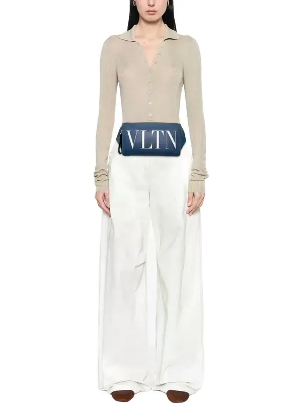Valentino Garavani Leather Vltn Belt Bag - Blue