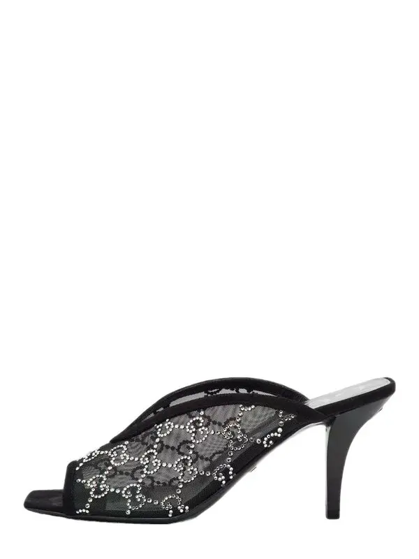Gucci Crystal-embellished Sandals - Black