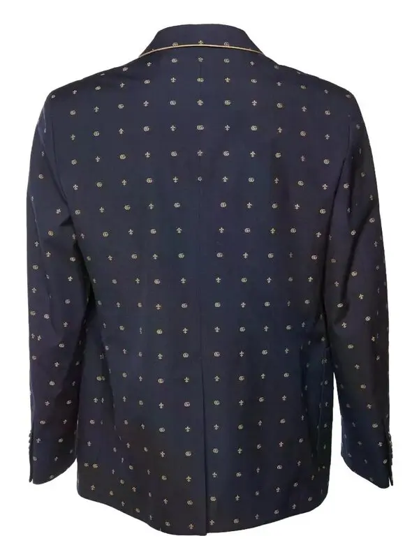 Gucci Double G Jacquard Blazer - Blue