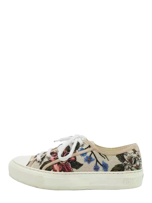Dior Walk'n' Floral Embroidered Low-top Sneakers - Neutrals