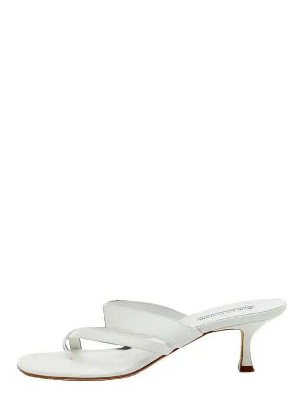 Manolo Blahnik Susa Cut-out Thong Sandals - White