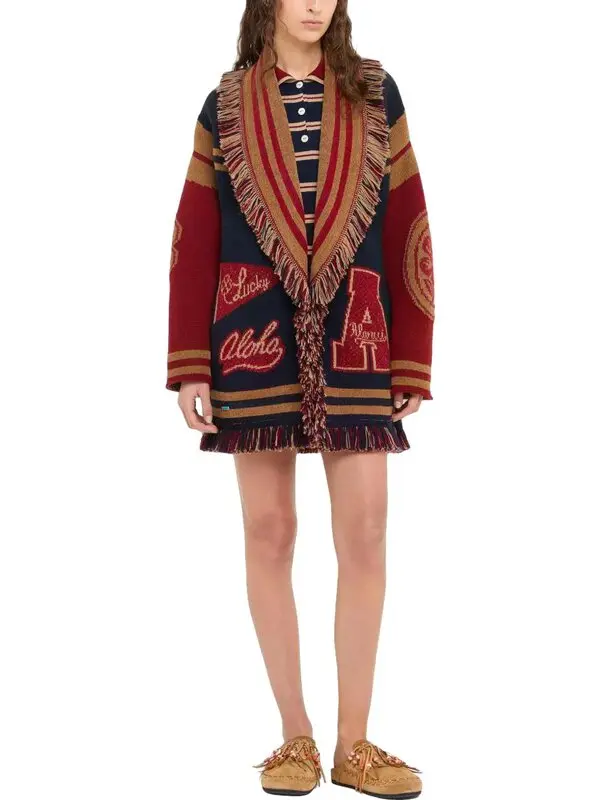 Alanui College Of Aloha Belted Cardigan - Blue