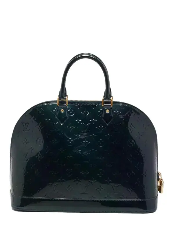 LOUIS VUITTON Alma Gm Monogram Vernis Tote Bag - Green