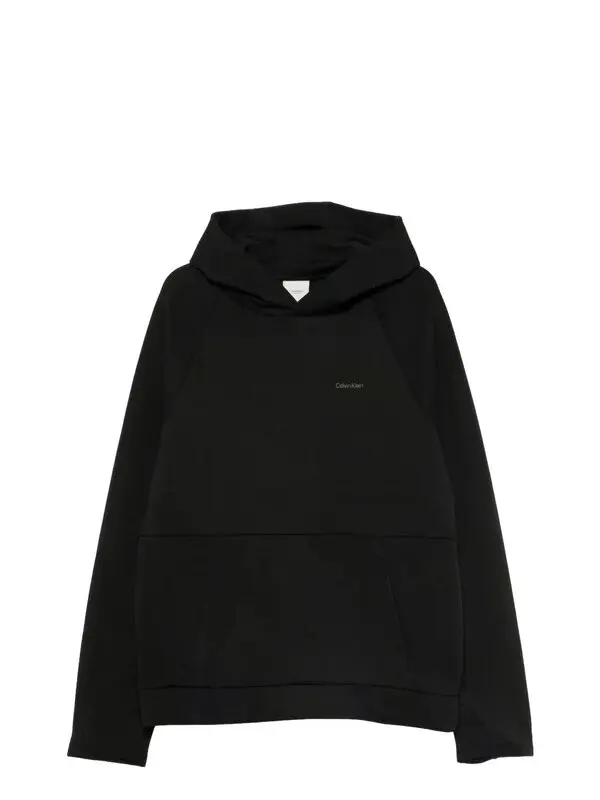 Calvin Klein Logo-print Raglan-sleeve Hoodie - Black