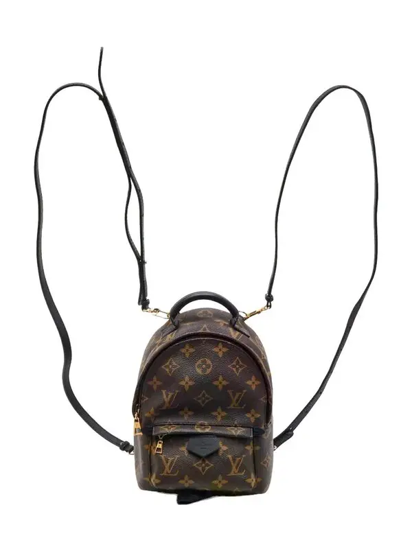 LOUIS VUITTON 2015 Mini Palm Springs Monogram Backpack - Brown
