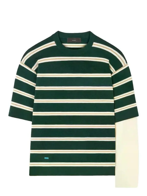 Alanui Rugby Club Layered-sleeve T-shirt - Green