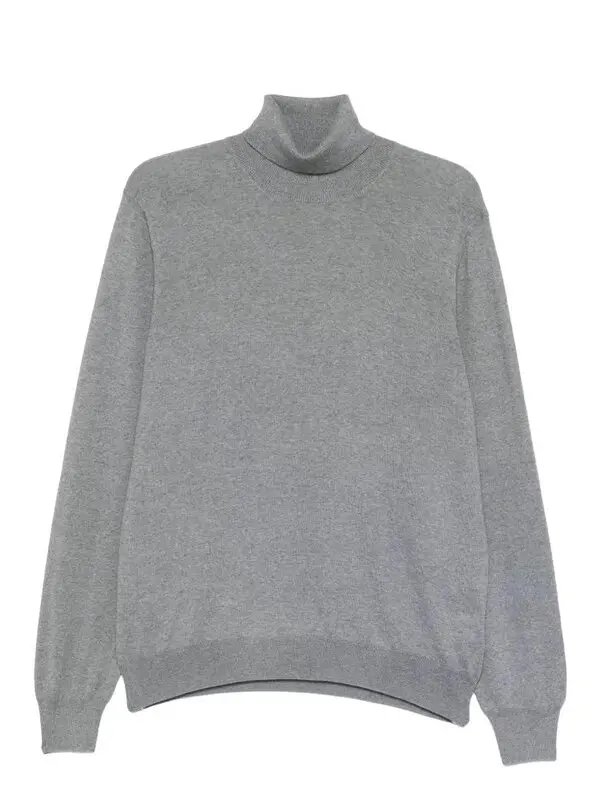 GRAN SASSO Wool Roll Neck Sweater - Grey