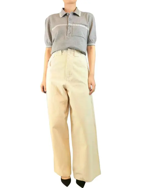 Raey High-rise Wide-leg Jeans - Neutrals