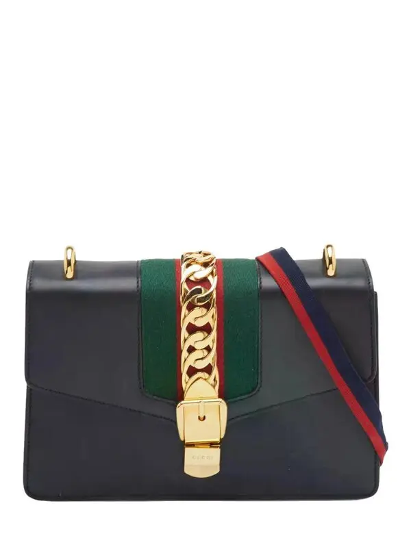 Gucci Sylvie Web Shoulder Bag - Black