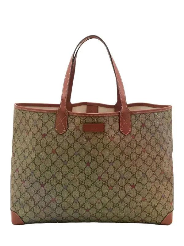 Gucci Gg Supreme Stars Tote Bag - Neutrals