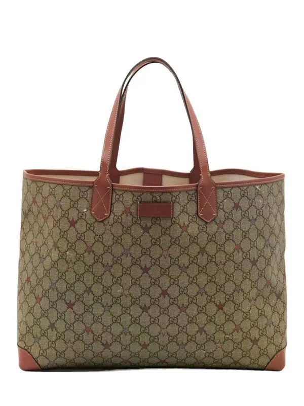 Gucci Gg Supreme Stars Tote Bag - Neutrals