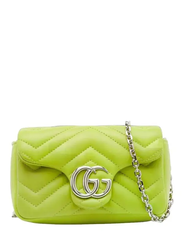 Gucci Gg Marmont Matelassé Shoulder Bag - Green