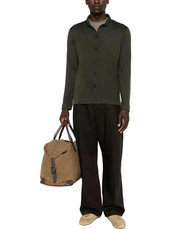 GRAN SASSO Virgin Wool Button-up Cardigan - Grey