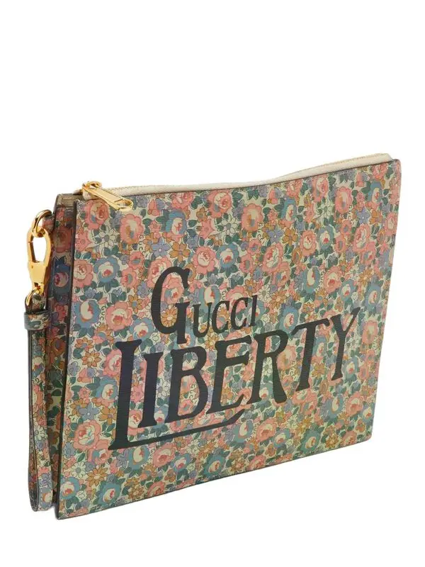 Gucci Liberty Floral Print Clutch Bag - Neutrals