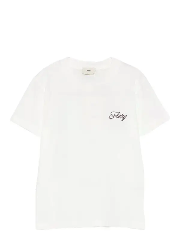 AUTRY Logo Embroidered Cotton T-shirt - Blue