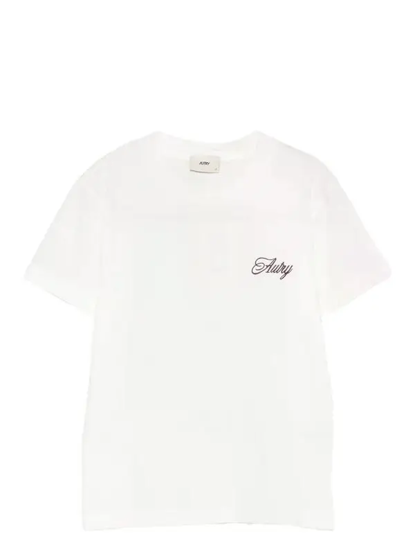 AUTRY Logo Embroidered Cotton T-shirt - Blue