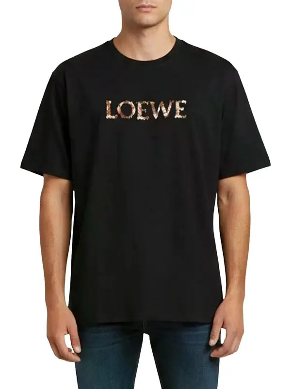 Loewe Anagram Embroidered T-shirt - Black