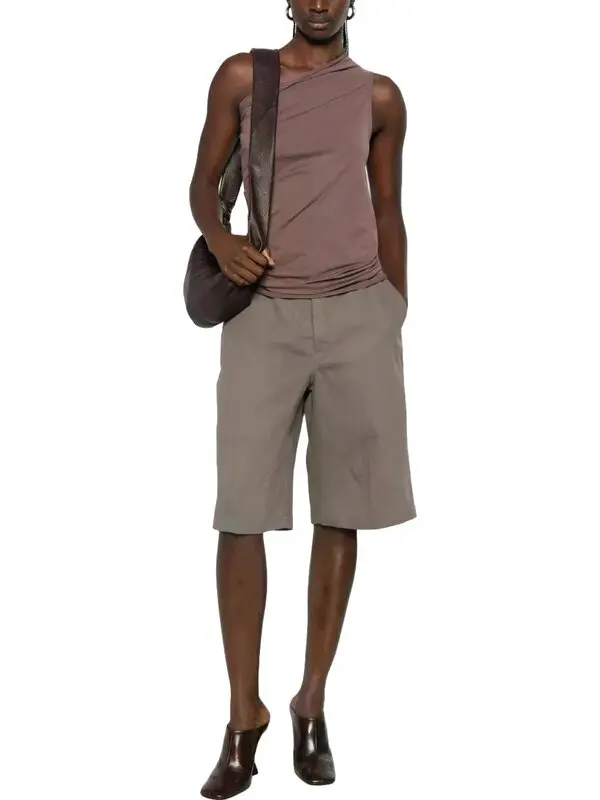 Rick Owens Pressed Crease Tailored Shorts - Grey