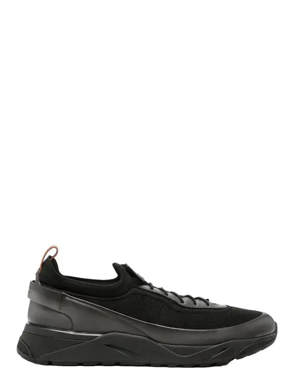 Santoni Panelled Low-top Sneakers - Black