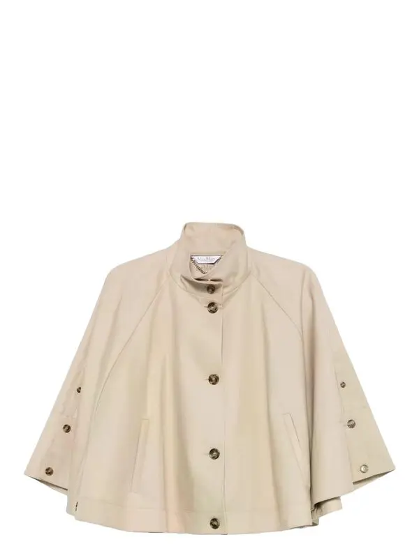 Max Mara Cotton Gabardine Cape - Neutrals