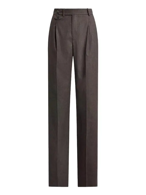 Polo Ralph Lauren Pleated Straight-leg Trousers - Grey