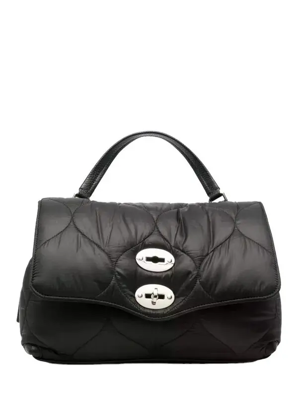 ZANELLATO Quilted Leather-trim Clutch Bag - Black