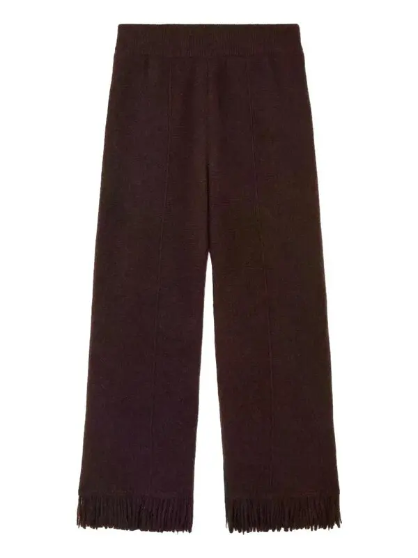 Alanui Fringed-trim Trousers - Brown