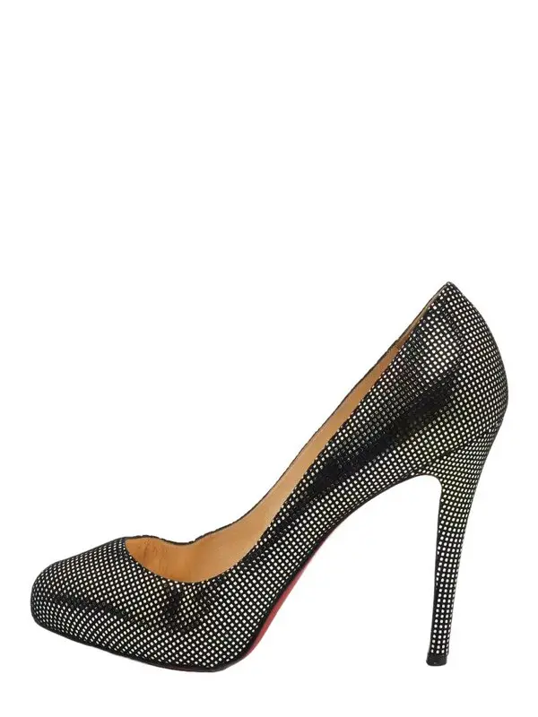 CHRISTIAN LOUBOUTIN Embossed Round-toe Pumps - Black