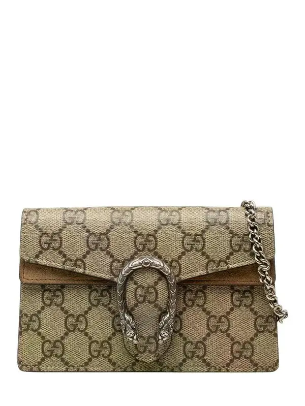 Gucci Mini Gg Supreme Dionysus Crossbody Bag - Neutrals