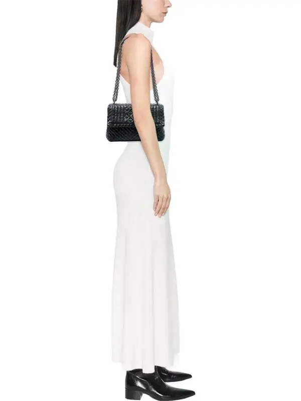 Bottega Veneta Small Nappa Intrecciato Boutis Olimpia Shoulder Bag - Black