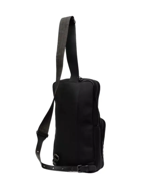 Bottega Veneta Canvas And Nappa Intrecciato Sling Bag - Black