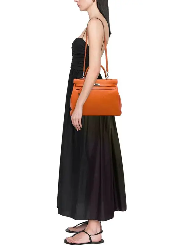Hermès 2016 Togo Kelly Ii Retourne 35 Satchel - Orange