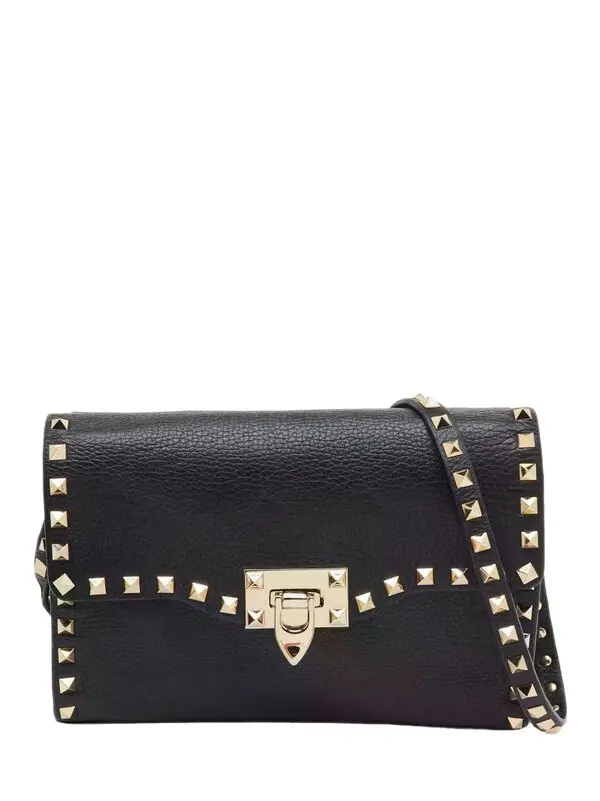 Valentino Garavani Rockstud Flip-lock Crossbody Bag - Black