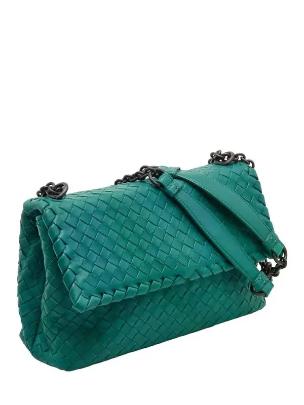 Bottega Veneta Olimpia Intrecciato Shoulder Bag - Blue