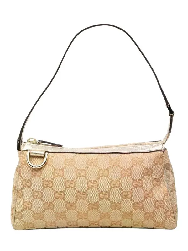 Gucci Gg Canvas Abbey D Ring Pochette Handbag - Neutrals