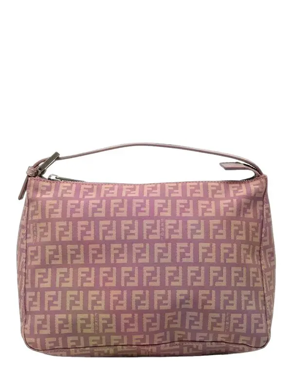 Fendi Zucchino Canvas Handbag - Pink