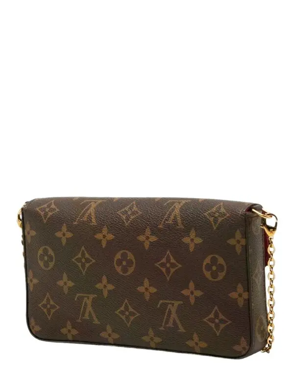 LOUIS VUITTON Monogram Pochette Felicie Crossbody Bag - Brown