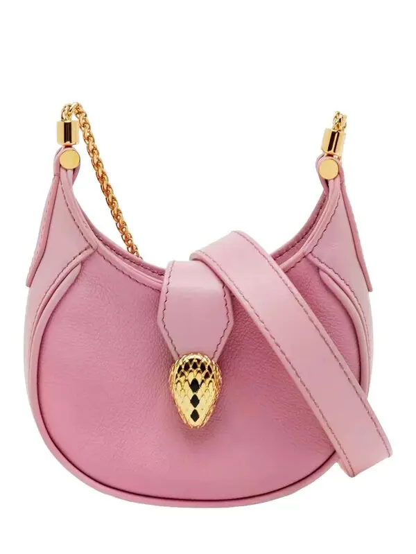 BVLGARI Micro Serpenti Ellipse Shoulder Bag - Pink