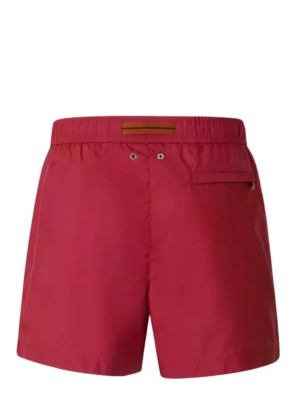 Zegna Elasticated Waistband Swim Shorts - Red