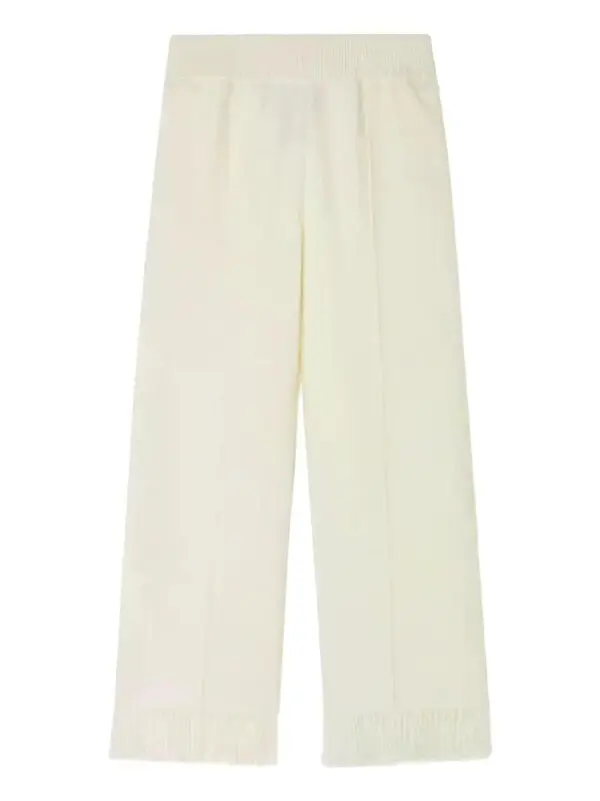 Alanui Ivory Fringed Trousers - Neutrals