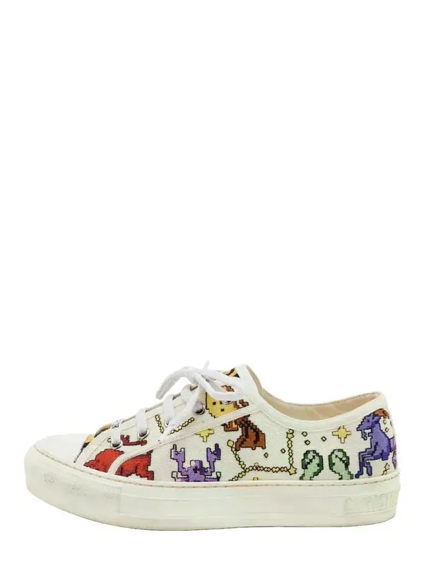 Dior Walk'n' Pixel Zodiac-embroidered Sneakers - Neutrals