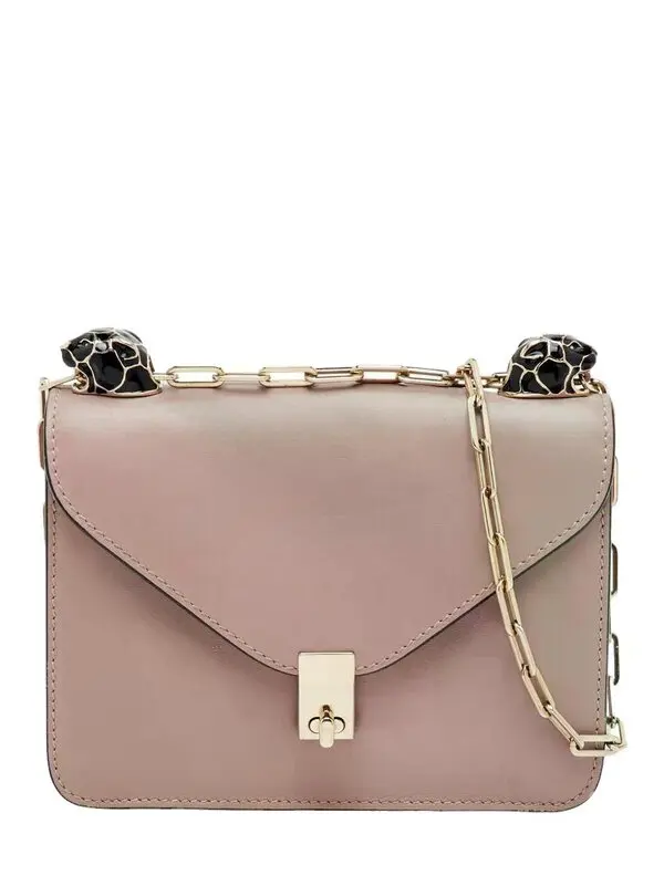 Valentino Garavani Panther Leather Shoulder Bag - Neutrals