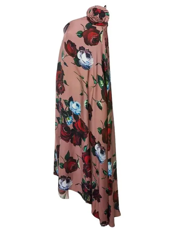 Dolce & Gabbana One-shoulder Floral Dress - Pink