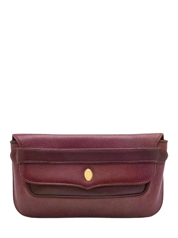 Cartier Must De Grained Leather Clutch Bag - Red