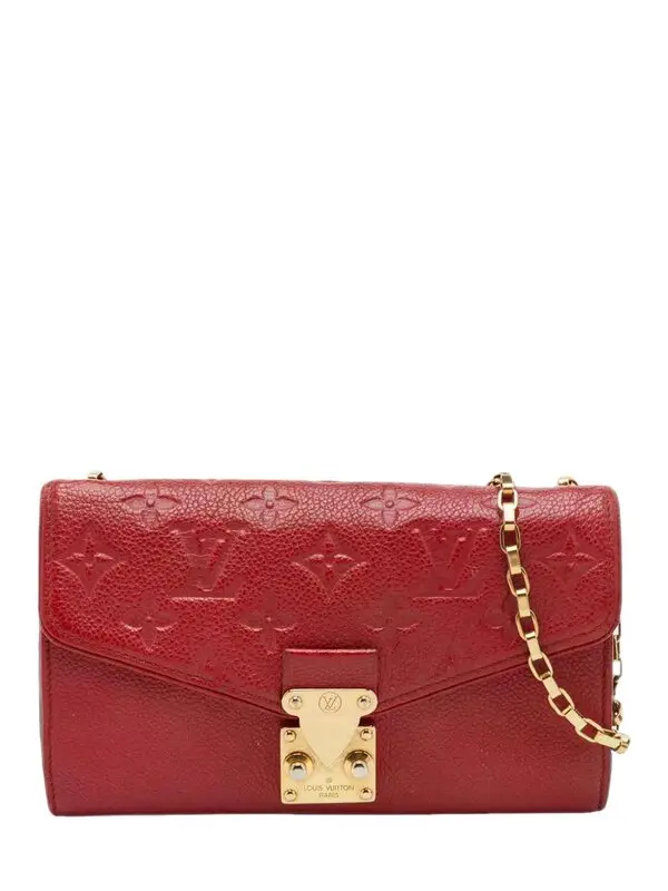 LOUIS VUITTON Saint Germain Monogram Empreinte Clutch Bag - Red
