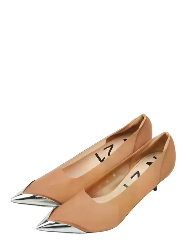 N°21 Metal Toe Cap Pointed Pumps - Neutrals