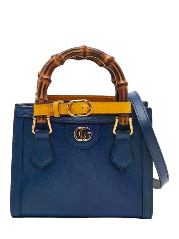 Gucci Diana Bamboo Top Handle Tote Bag - Blue